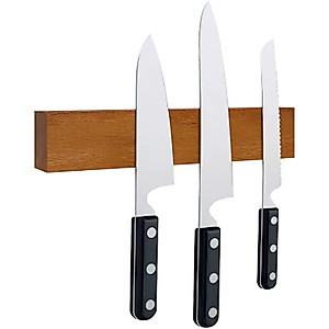 Magnetic Knife Holder 1 Pcs 16In Premium Acacia Wood Magnetic Knife Strip Heavy Duty Magnet Strip for Knives