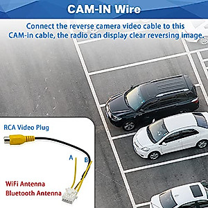Android Car Stereo Radio Wiring Harness Kit with 16 Pin ISO Radio Harness Adapter Back Camera RCA Wire GPS Antenna Connector 4/6 Pin USB Cable