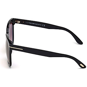 Tom Ford Square Sunglasses TF502F Amarra 01T Black 55mm FT0502