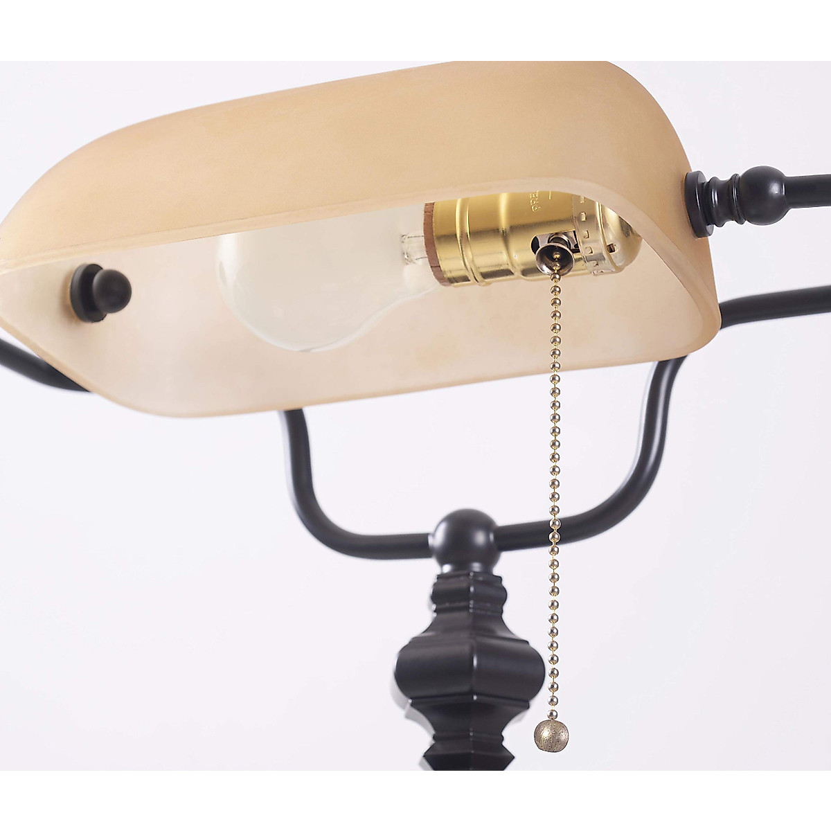 Kenroy Home Classic Banker Lamp ,15.5 Inch Height, 13 Inch Width, 10.5 Inch Ext. with Oil Rubbed Bronze Finish