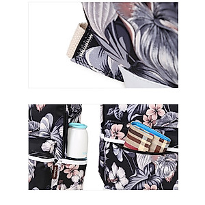 Joymoze School Backpack for Girl Cute Backpack Set 3 Pieces for Women Floral