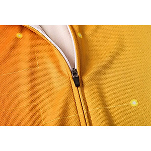 Uriah Men's Cycling Jersey Short Sleeve White Bib Shorts Sets Electric Yellow Size 5XL(CN)