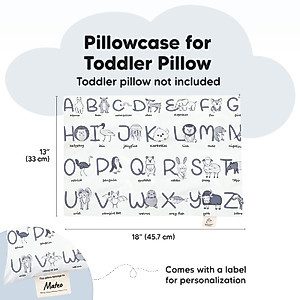 KeaBabies Toddler Pillow with Pillowcase - 13x18 My Little Dreamy Pillow - Toddler Pillow Case for Boy, Kids - Cotton Toddler Pillows for Sleeping - 100% Natural Cotton Pillowcase