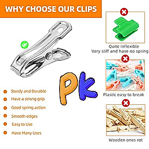 Nagoofun 40 Pack Garden Clips, Row Cover Clips for Netting, Garden Clamps Made of Stainless Steel, Have a Strong Grip to Secure the Plant Covers or Shade Cloth on Garden Hoops or Greenhouse Frame