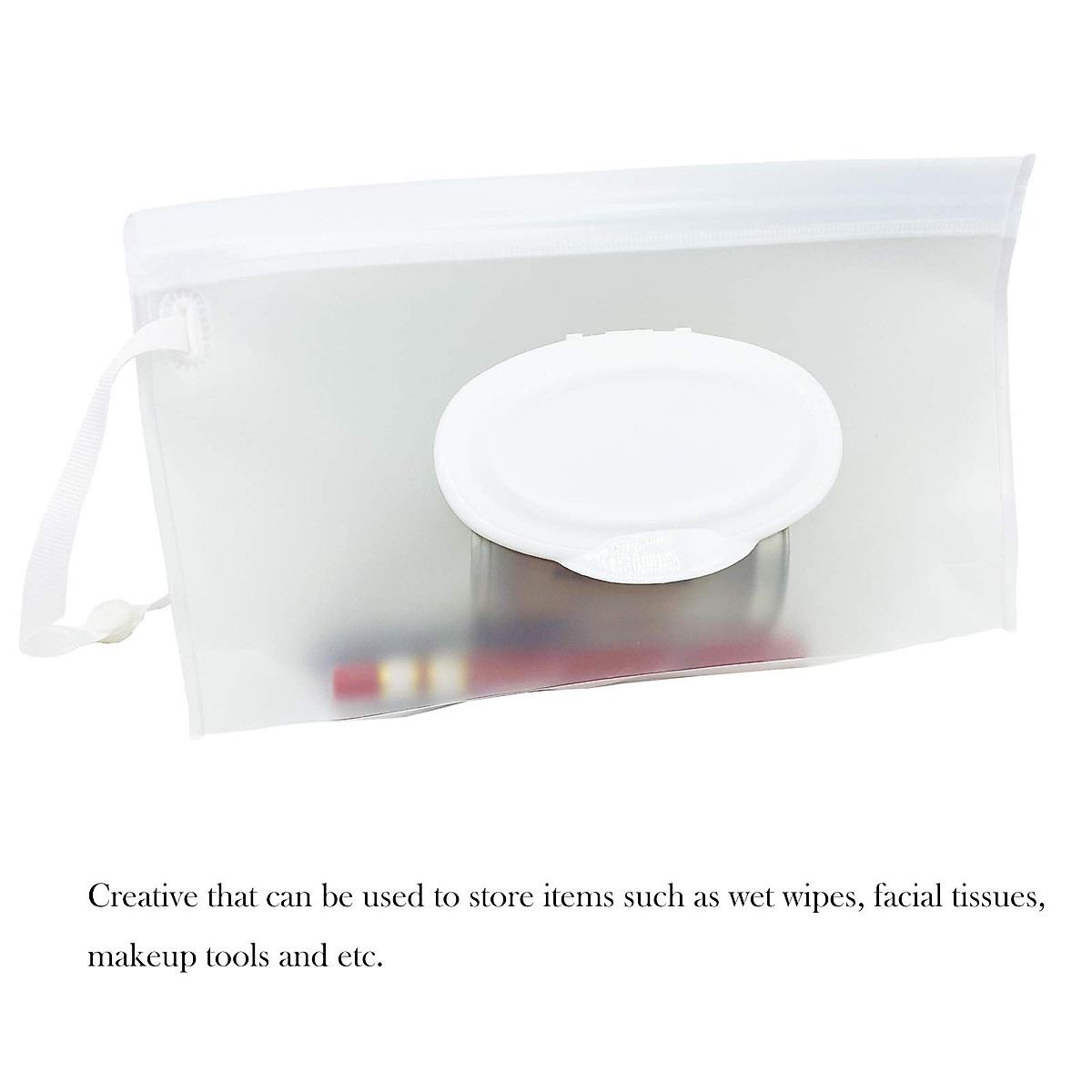 VOONGOR Portable Refillable Wet Wipe Pouch, Reusable Travel Wipes Holder & Case, Lightweight Flushable Diaper Wipes Container for Baby (Clear)