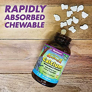BlueBonnet Super Earth Rainforest Animalz Calcium Magnesium And Vitamin D3 Chews, Natural Vanilla Frosting, White, 90 Count