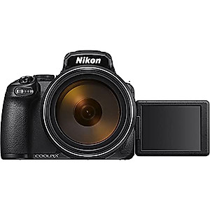 Nikon Intl. Nikon COOLPIX P1000 Camera with Advanced Bundle, 26522 (Microphone, LED Light, Tripod, Monopod, 2x64Gb and More) (Renewed)