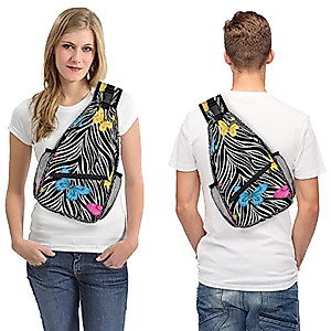 Sling Bag for Women, Mini Crossbody Shoulder Chest Small Backpack for Travel Hiking (Butterfly)