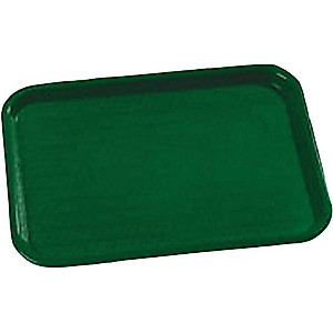 CFS CT101408 Cafe Standard Plastic Cafeteria/Fast Food Tray, NSF Certified, BPA Free, 14" Length x 10" Width, Forest Green (Pack of 24)