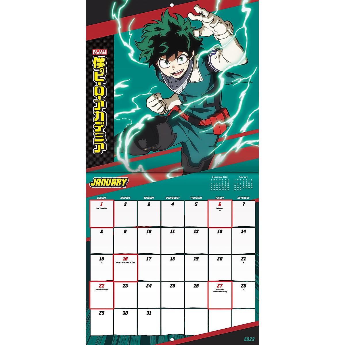 2023 My Hero Academia Mini Wall Calendar