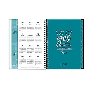 2023-2024 Blue Sky™ Inkwell Press Windblown CYO Horizontal Weekly Flex Academic Planning Calendar with Notes, 5-7/8" x 8-5/8", Charcoal, July 2023 to June 2024, 142390