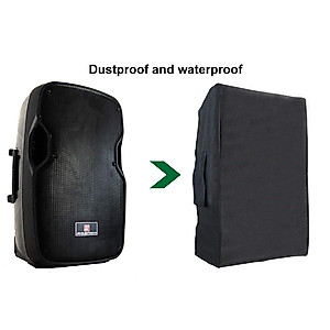 GJ JGA ELECTRONICS PA Speakers Bluetooth System 12 Inch Active & Passive Powered Speaker Wired Microphone,MP3/USB/SD/AUX Input, Dust Bag,Speaker Stands,Remote Control…