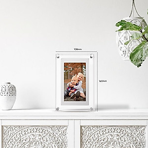 PiPivision 5 Inch Acrylic Digital Picture Frame with Built-in 1GB Memory, 1000mAh Battery, Digital Photo Frame Supporting 480 * 854 Resolution, Ideal Video Frame