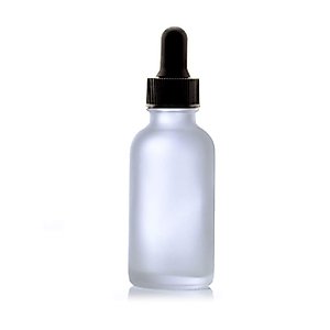 1oz Glass Dropper Bottle (Clear) Frosted Glass (16 Count)