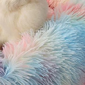 Calming Dog Bed Dog Bed for Large Dogs Friday Black Deals Today Rectangular Dog Bed Cozy Plush Fluffy Faux Fur Anti-Anxiety Luxury Soft Dog Bed Dog Bed for Crate(26 in)