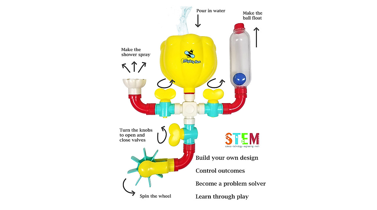 Mighty Bee Bath Toy - Fun STEM Learning for Kids