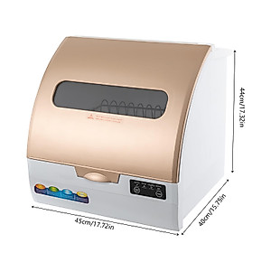 Portable Mini Dishwasher Countertop,900W 110V Compact Dishwasher Countertop Washing Machine 360° Spray Dishwasher 360° Spray Dishwasher 75 ℃/167℉ High-Temp& Air-Dry Function for Apartments & RVs
