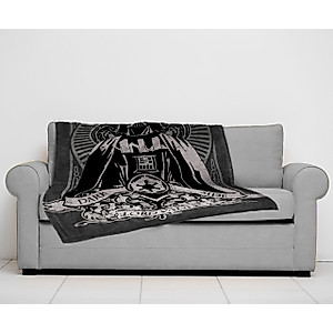 Star Wars Gothic Darth Vader Plush Throw Blanket - Measures 50 x 70 Inches, Super Soft Lightweight Fleece Bedding