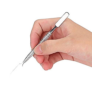 Salmue Modeling Scar Wax with Stainless Steel Double Ended Spatula Applicator Special Effects FX Makeup Tool for Theatrical Makeup and Halloween Fake Wound Moulding Scars Prosthetics(L)