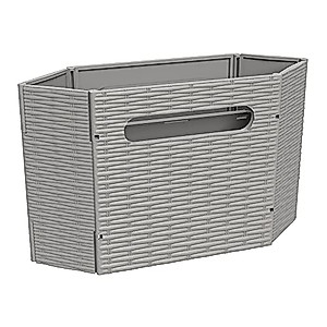 ClosetMaid 5439 Collapsible Mini Storage Bin with Two Handles, 2-Pack, Gray Wicker, 2 Pack