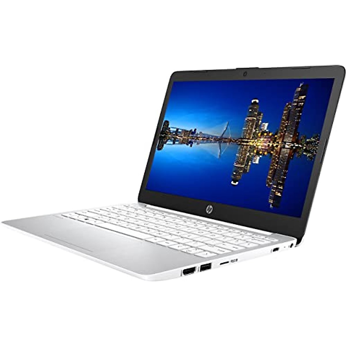 HP Premium 11" HD IPS Laptop, Intel Celeron N Processor 2.60GHz Turbo Speed, 4GB DDR4, 128GB Storage(64GB SSD+64GB MSD), Ultra-Fast WiFi Speed, Windows 11 OS, Pearl White Color (Renewed)