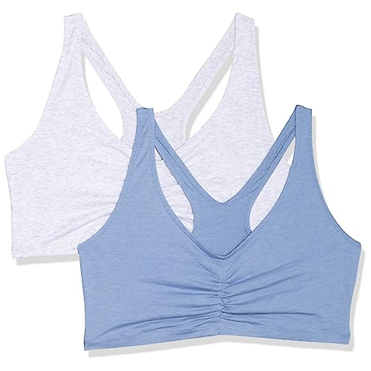 Hanes womens X-temp Comfortflex Fit Pullover Mhh570 2-pack bras, Heather Grey/Denim Jacket Blue Heather, 3X-Large US