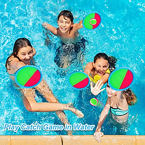 Qrooper Kids Toys Toss and Catch Game Set - Beach Toys Pool Toys Outdoor Toys for Kids Ages 4-8, Stocking Stuffers for Kids, Beach Games, Yard Games for Kids Adults Family Outside Games