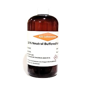 A2Z Lab / 10% Neutral Buffered Formalin / 16 Oz/High Purity / 500 ML/HDPE Amber Bottle/Made in USA/Same Day Ship