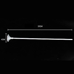 30 Pcs Plastic Balloon Sticks Holders and Cups for Birthday Party Wedding Ceremony Decoration Party Supplies, White