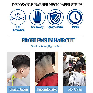 1 Roll Disposable Barber Neck Strips Neck Paper Professional Stretchy Paper Neck Band for Salon Haircut Styling