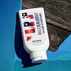 Billy Jealousy Original Beard Control Leave In Beard Conditioner for Men with Aloe Leaf Juice and Jojoba Seed Oil, Softens Hair and Skin, Light Hold with Matte Finish, 8 Fl Oz
