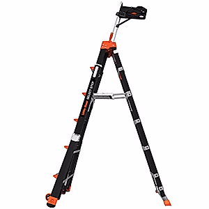 Little Giant Ladders, Select Step, 6 to 10 ft, Adjustable Step Ladder, Fiberglass, Type IAA, 375 lbs weight rating, (15131-001)