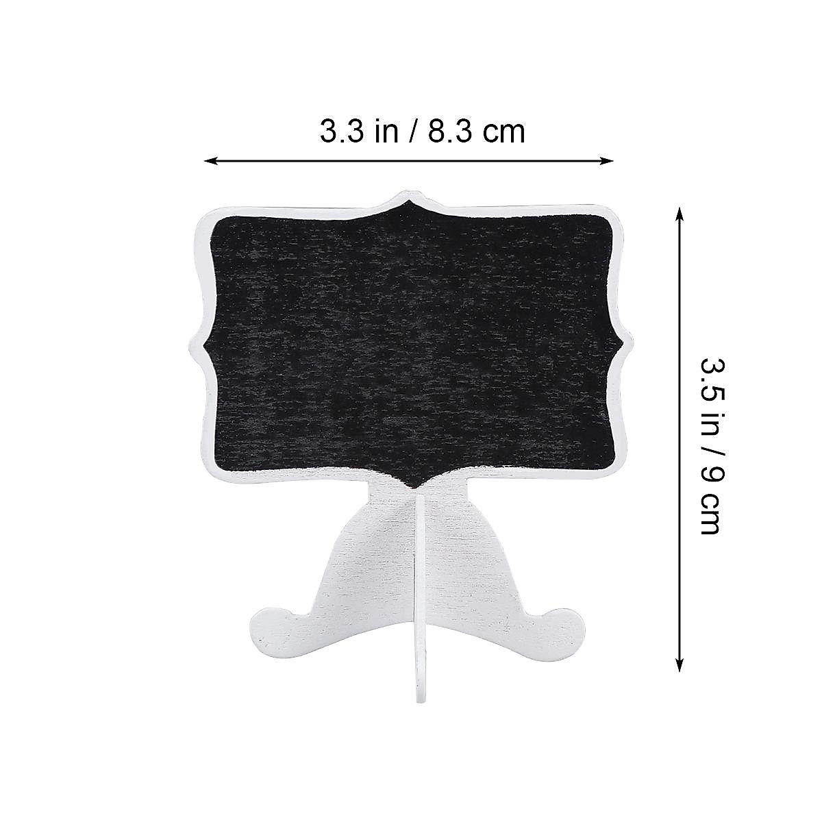 SUPVOX 20pcs Emblems Menu Tabletop Board Small Blackboard Message Mini Chalkboard Signs Mini Blackboard Mini Chalkboards with Stand The Sign Message Board Bamboo Signage White Desktop