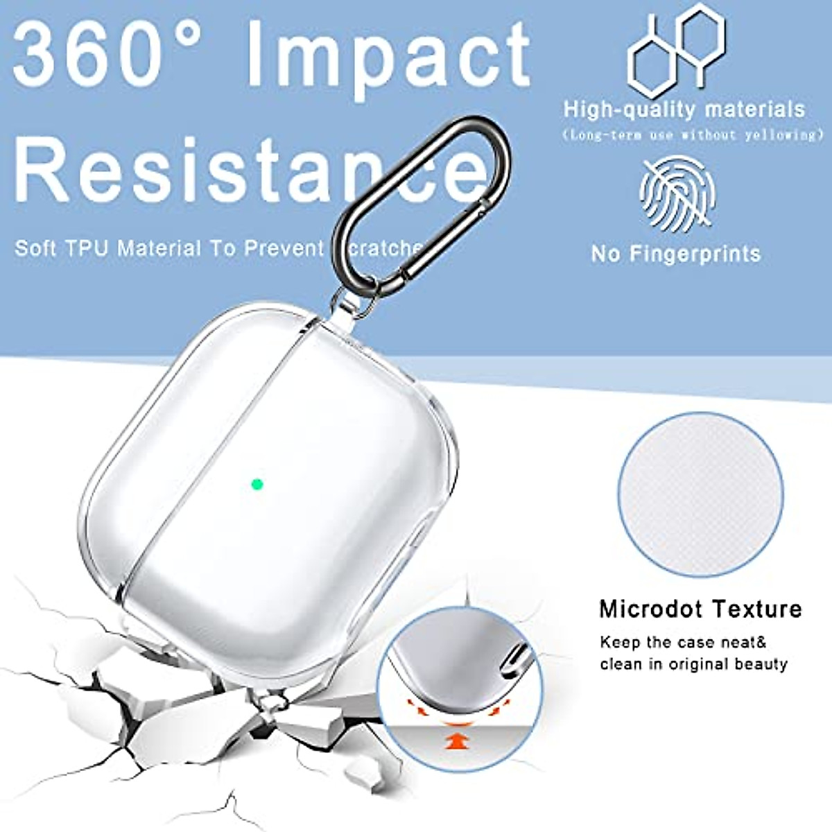 13in1 Clear Case for AirPods 3 Case Cover Accessories Set Kit, TPU Soft Silicone Protective Case for AirPods 3rd Generation Case with Keychain Compatible with Apple Air Pod 3 Gen Case Transparent