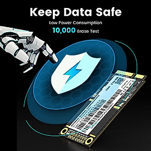 INDMEM mSATA SSD 256GB Internal Mini SATA III SSD Micro-SATA TLC 3D NAND Flash 256 GB