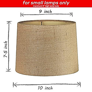 Mestar Decor Uno Fitter Small Natural Burlap Lampshade 9" x 10" x 7.5"