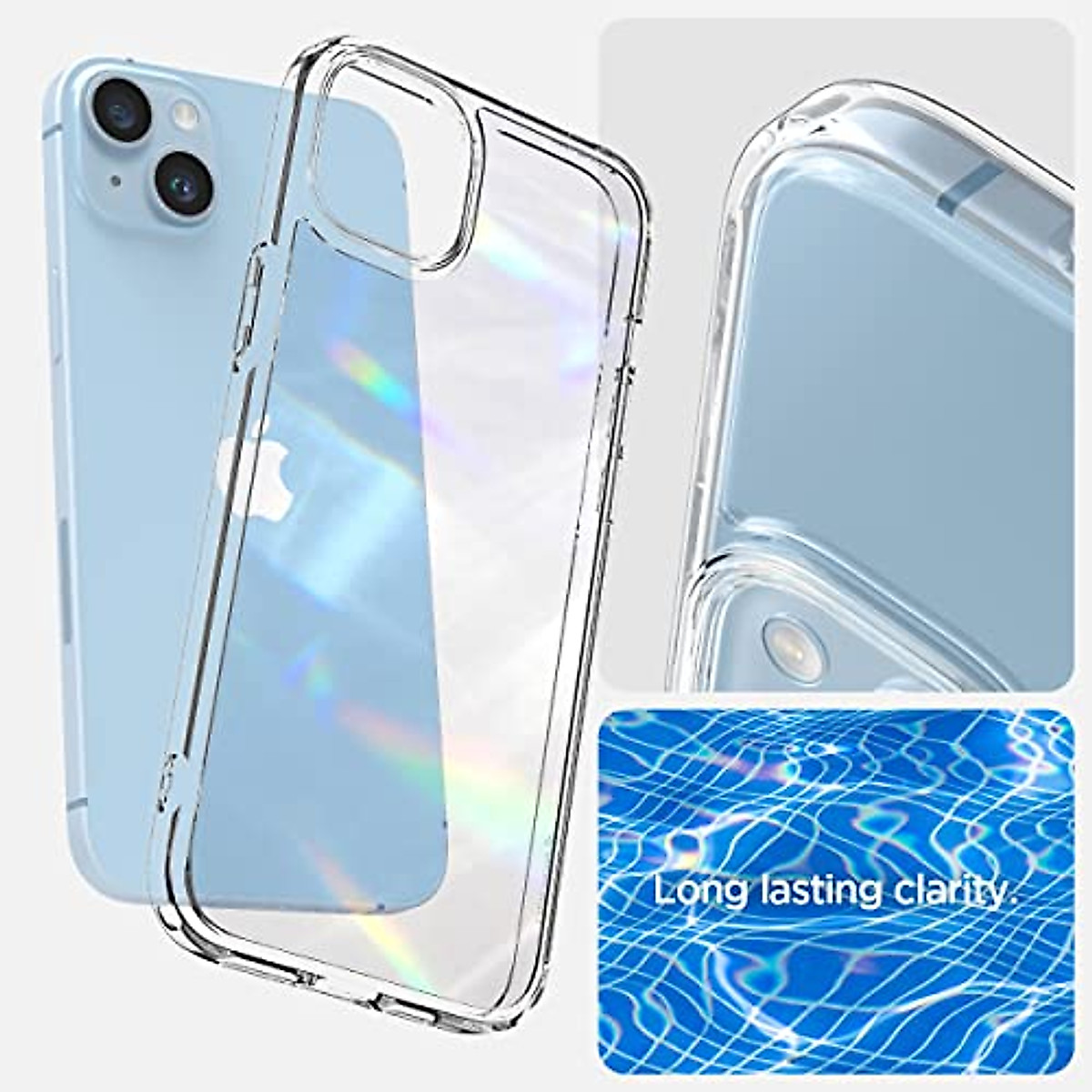 Spigen Ultra Hybrid [Anti-Yellowing Technology] Designed for iPhone 14 Plus Case (2022) - Crystal Clear