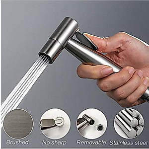 ifgswopq Handheld Toilet Bidet Sprayer Kit Stainless Steel Hand Bidet Faucet for Bathroom Hand Sprayer Shower Self Cleaning