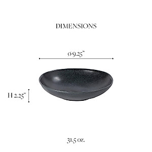 Costa Nova Ceramic Stoneware Soup & Pasta Bowl - Livia Collection, White | Microwave & Dishwasher Safe Dinnerware | Food Safe Glazing | Restaurant Quality Tableware