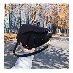 PURFANREE Women Trendy Small Clutch Purse Saddle Shoulder Bag Underarm Handbag Satchel HandBag Crossbody Bag