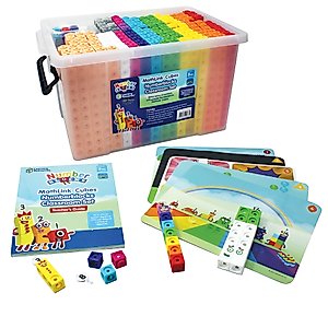 Learning Resources MathLink Cubes Numberblocks Classroom Set, Teaching Resources, Comprehensive 88-Page Teacher Guide Included 60 15-Minute Lessons, 1937 Pieces, Ages 3+, Multi-Coloured (HM94589-UK)