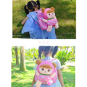 Suerico Cute Toddler Backpack Plush Doll Toy Snack Travel Bag Preschool Shoulder Bag Gift for Kid