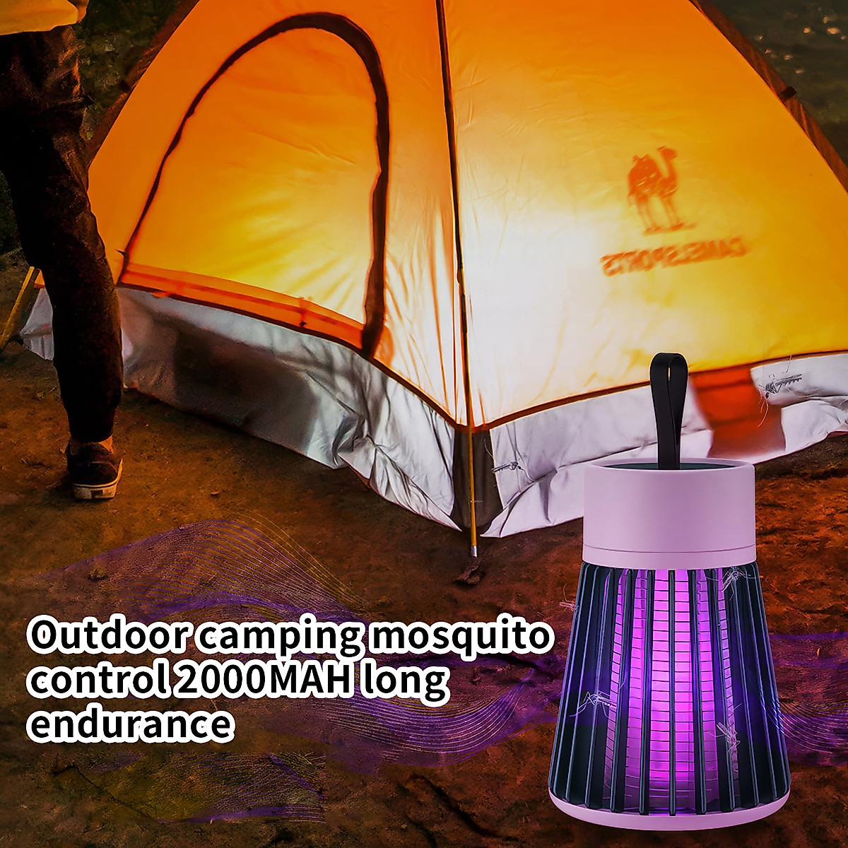 Mozz Guard Mosquito Zapper 2024, Mozzguard Mosquito Zapper, USB Charing and Low Noise, for Indoor, Home Garden, Camping, Picnic (Blue-3Pcs)