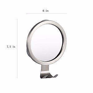 Ettori Shower Mirror Fogless for Shaving with Razor Holder, Powerful Lock Suction Fogless Mirror for Shower