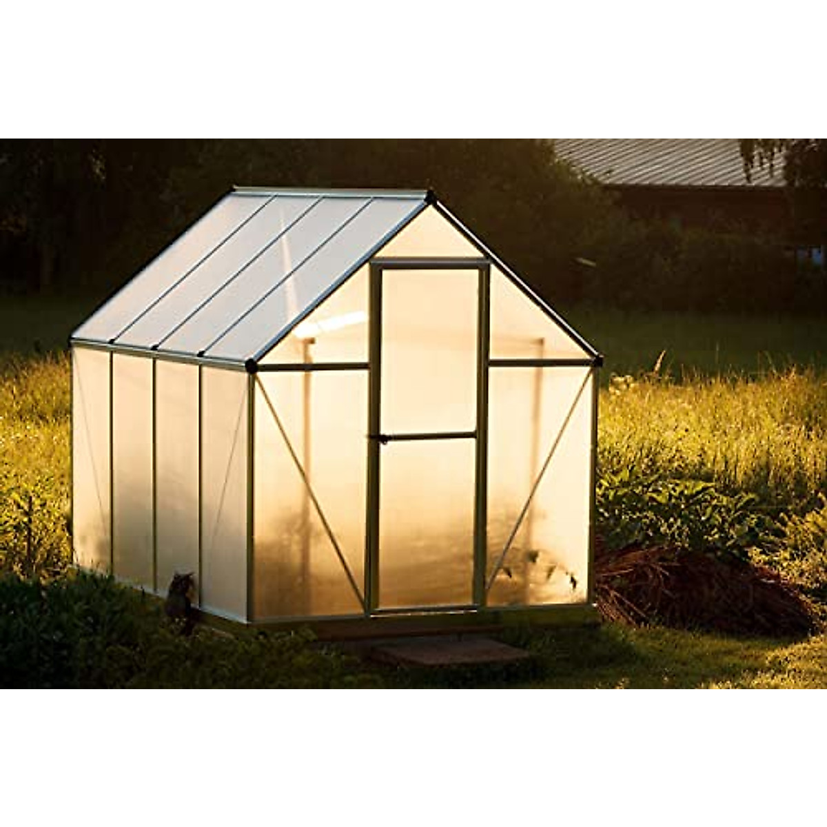 (Pack of 6) 24" x 48" 8mm Clear Twin Wall Polycarbonate Panels, Cold-Flexible, Clear, Strong Impact and Shatterproof - All-Weather Outdoor Garden and Greenhouse Covering…