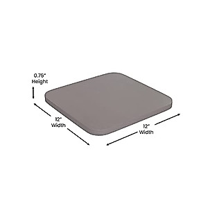 Flash Furniture Cierra 4 Pack Commercial Indoor Counter Height Stools - Silver Galvanized Steel Frame - Gray All-Weather Poly Resin Seat - 24" High - Backless