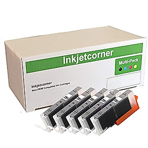 Inkjetcorner Compatible Ink Cartridges Replacement for CLI-251XL CLI-251 GY for use with MG7520 MG7120 MG6320 iP8720 (Gray, 5-Pack)
