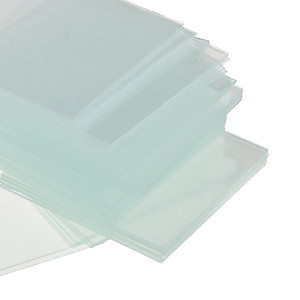 100 Pieces Blank Slides 20x20mm Square Coverslips Cover Glass, Non-fogging, Non-Sticking and No Bubbles, Scratches