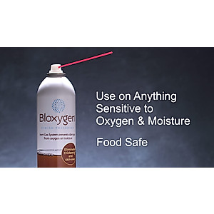 Bloxygen Preserver with Plow and Spout, 2 Cans 0.41 oz. of 100% Natural Argon Gas, Inert Gas Can Preservation System for Paint/Auto Chemicals/Varnish/Food & Wine Preserver, Home Improvement