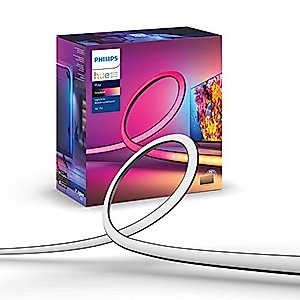 Philips Hue Play Gradient 75" TV LED Backlight Lightstrip, Flowing Multicolor Effect, Surround Lighting for Home Theater, Sync with Movies, Music and Video Games, Requires Hue Bridge and HDMI Sync Box